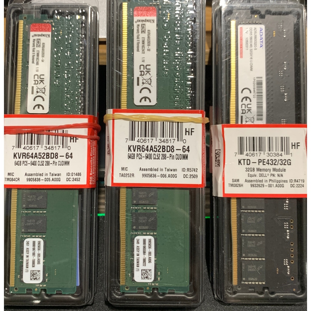 金士頓 Kingston KVR64A52BD8-64 64G DDR5 6400 / KVR64A52BD8-32 | 蝦皮購物