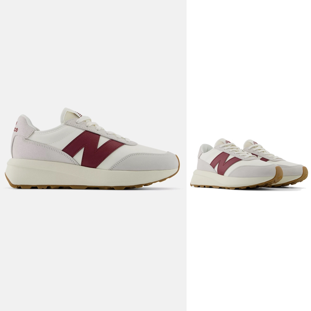 免運 NEW BALANCE 370 女款 復古 慢跑鞋 休閒鞋 走路鞋 U370CB 海鹽與經典緋紅 休閒 穿搭 | 蝦皮購物