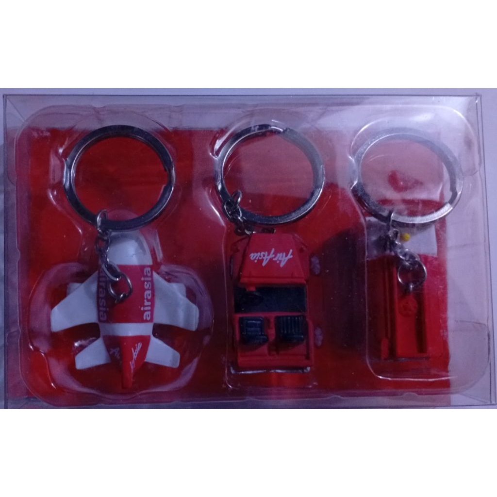 全新現貨亞洲航空機場車輛鑰匙圈AirAsia Airport Vehicles Keychain(3入一組) | 蝦皮購物