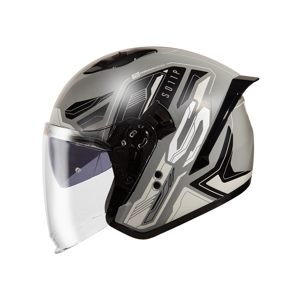 【SOL】SO-11P 超導體 消灰黑 標準款｜SO11P｜3/4罩｜開放式｜內墨鏡｜加長型鏡片｜安全帽｜SJ騎士館 | 蝦皮購物