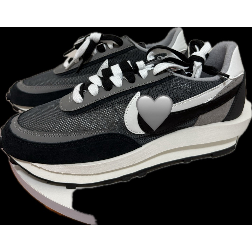 SACAI X N牌 LDWaffle 聯名 解構 雙勾 黑灰 | 蝦皮購物