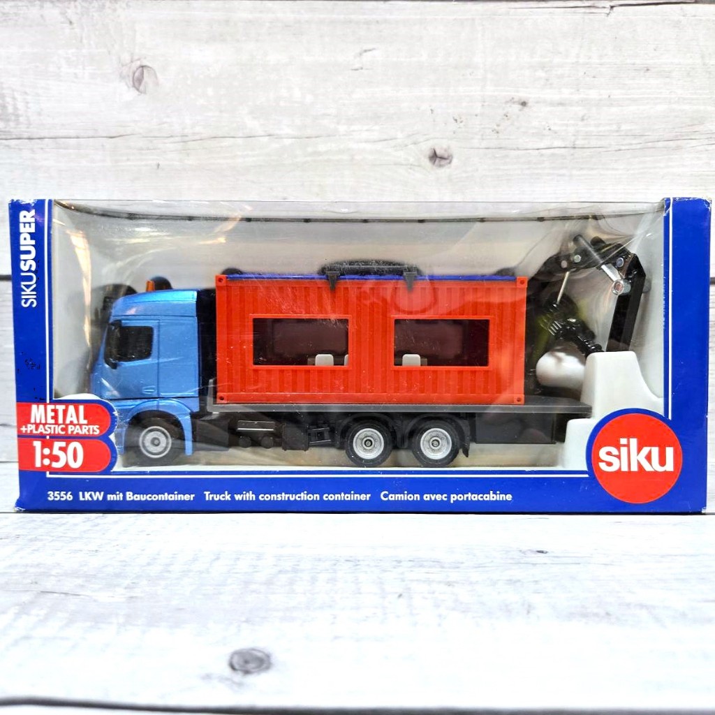【G&T】SIKU 合金車 #3556 1:50 賓士 貨櫃屋裝載車 035564 | 蝦皮購物
