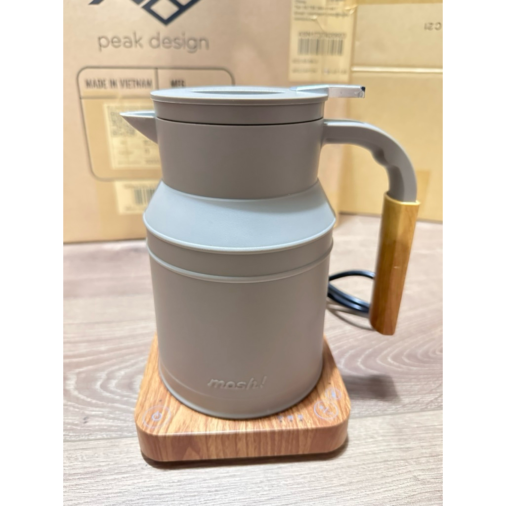 日本mosh! 快煮壼可溫控電水壼電煮壺0.8L 咖啡棕二手 | 蝦皮購物