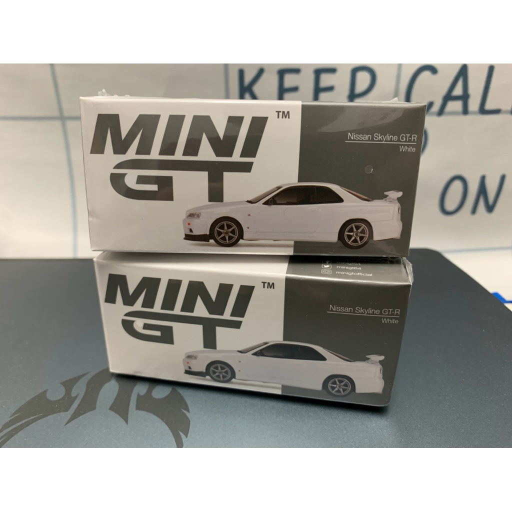 MINI GT 1/64 #397 R34 NISSAN Skyline GT-R White 全新未拆封 | 蝦皮購物