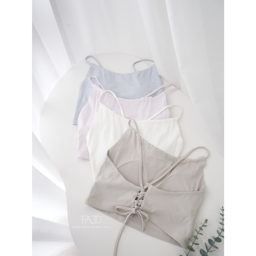 法朵FADO｜台灣實拍 ♡ 後綁吊帶背心 (有固定式胸墊) 5263002 bratop 小可愛 | 蝦皮購物