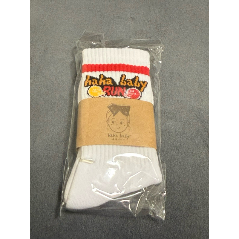 ⛩️福七雜貨 HAHA BABY｜現貨 絕版 路跑限量 長襪 haha baby 二伯 蔡阿嘎 白襪 | 蝦皮購物