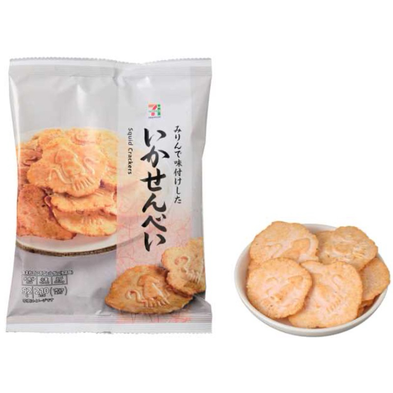現貨 日本🇯🇵7-11限定 魷魚仙貝餅乾 52g | 蝦皮購物