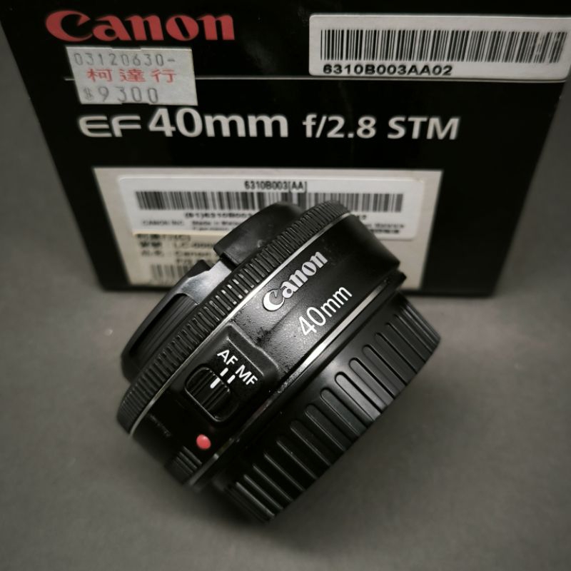 Canon EF 40mm f2.8 黑色 餅乾鏡 鏡頭 輕便 便攜 40 2.8 大光圈 人像 定焦 6D2 5D3 | 蝦皮購物