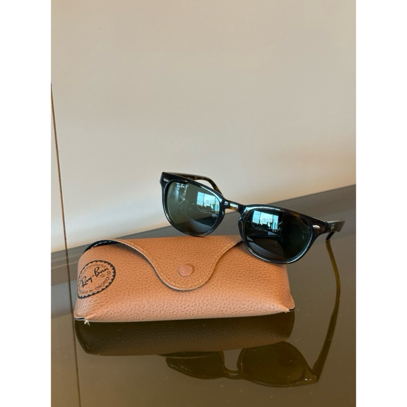 二手/ 極新 雷朋 Ray-Ban 飛行太陽眼鏡 墨鏡 琥珀 偏光 極新 RB4140 膠框 凱特同款 明星款 | 蝦皮購物