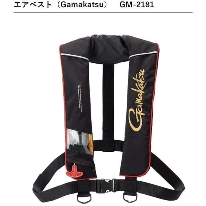 代購 "刺繡標誌" Gamakatsu GM-2181 国土交通省認定モデル自動充氣 救生衣 路亞 釣魚 鐵板 假餌 | 蝦皮購物