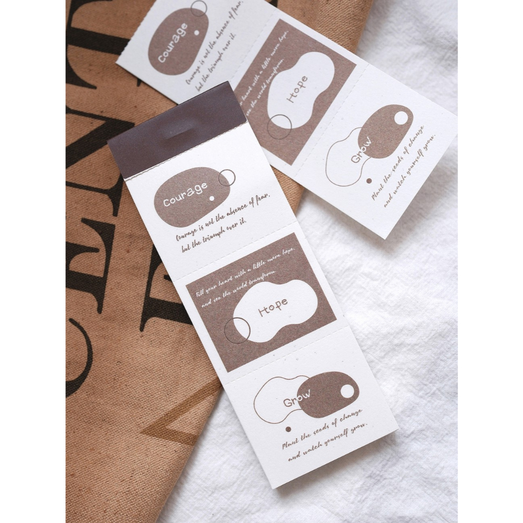 【Sonia】Courage Hope Grow 便簽本 (4.6cm × 12.7cm) | 蝦皮購物