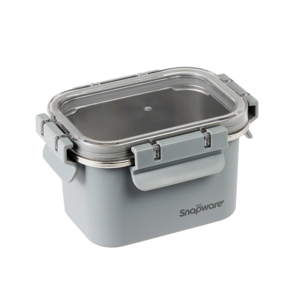 【康寧 Snapware】Eco Wave 輕食感可微波不鏽鋼保鮮盒660ml/共用上蓋 | 蝦皮購物