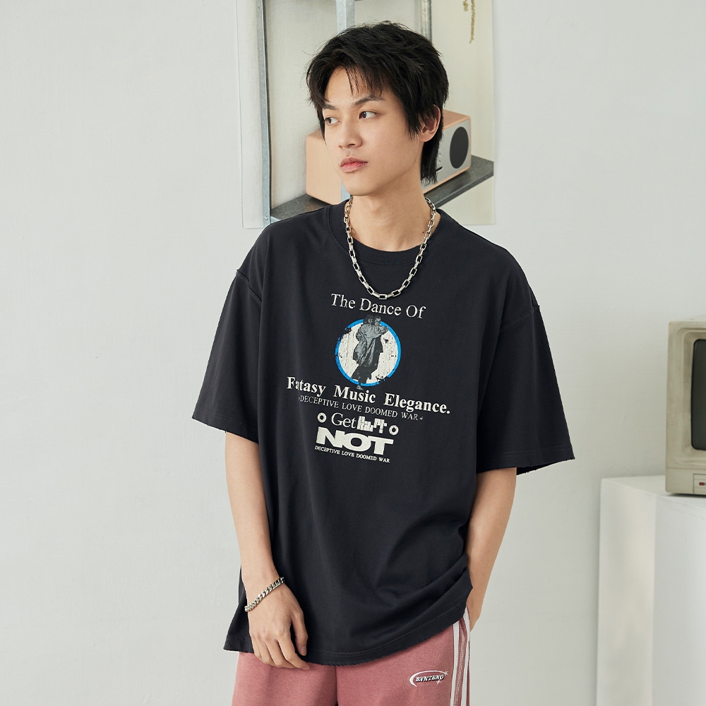 LAKING-做舊斑駁圖案短T | 蝦皮購物