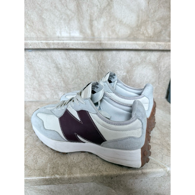 New Balance WS327KA NB 327 327KA 酒紅 皮革 奶油白 焦糖底 | 蝦皮購物