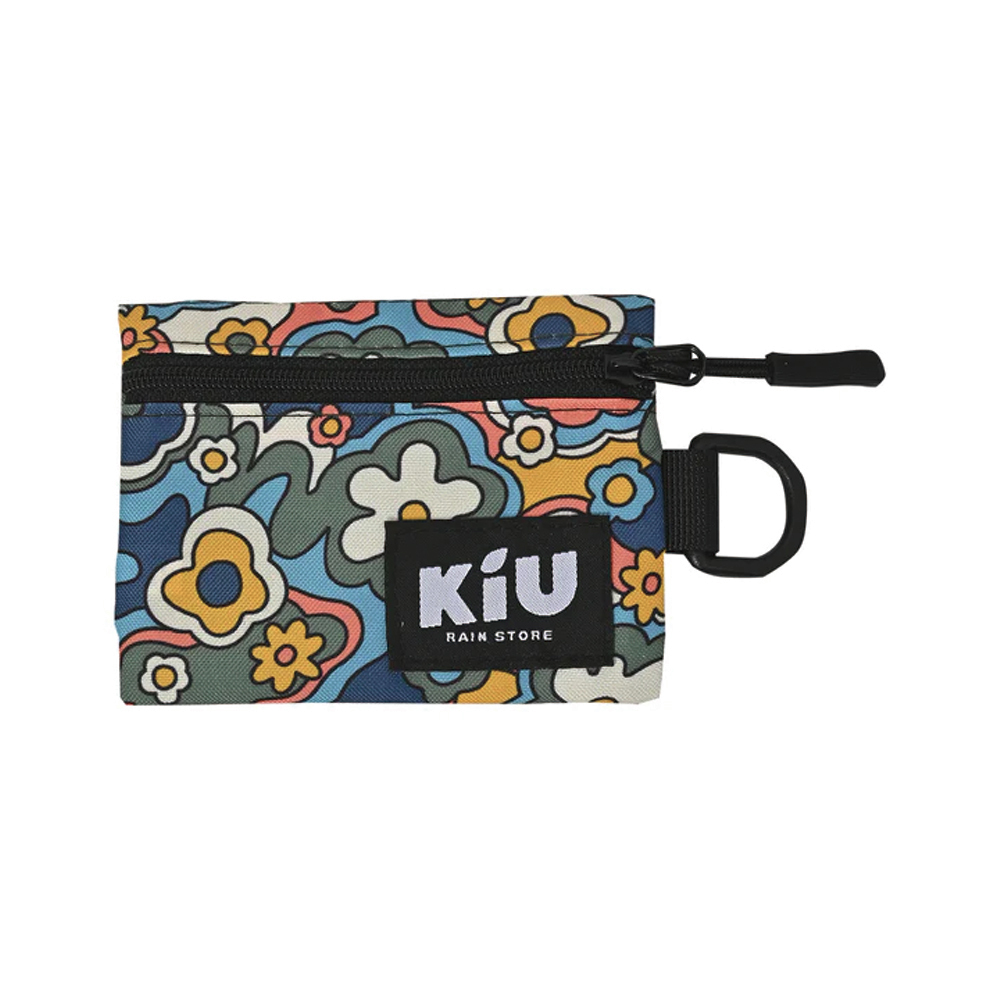日本KIU 283-523 幸福花團 防水卡包/零錢包 戶外活動必備~快速取物透明窗, D型環 | 蝦皮購物