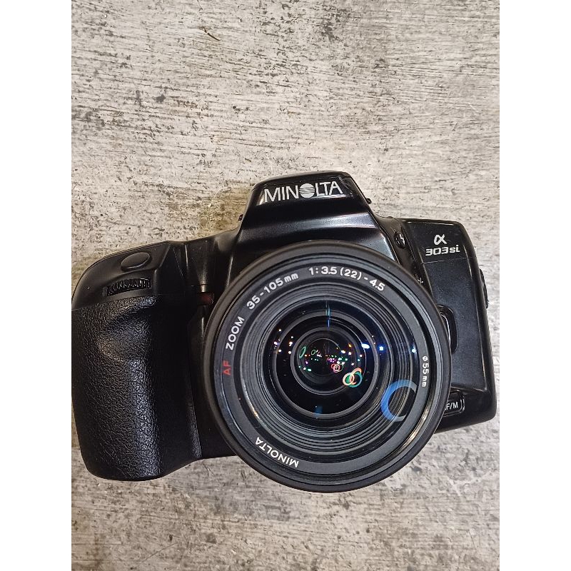 (一機一鏡) minolta 303si 底片單眼 35-105mm f3.5-4.5 自動對焦鏡頭 sony A接環 | 蝦皮購物