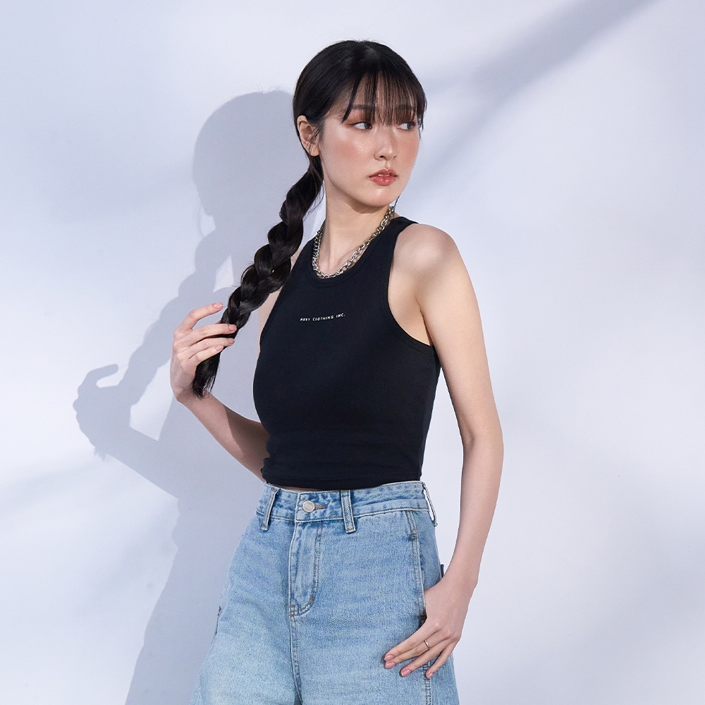 CACO-圓領削肩短版BRA TOP(二色)-女【J2NA009】 | 蝦皮購物