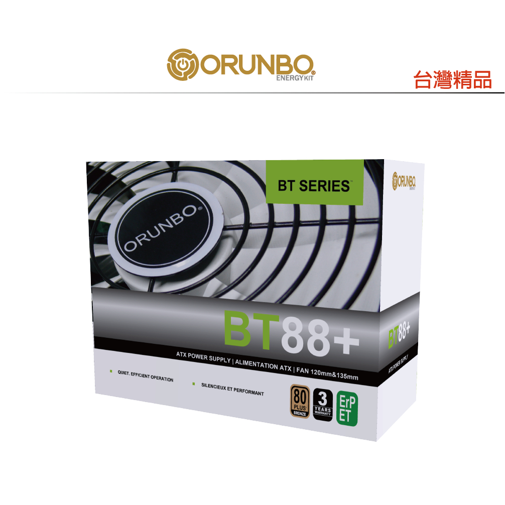 瑞捷資電 ｜ ORUNBO(奧倫博) BT88+PLUS+ 550W 銅牌 直出線電源供應器 | 蝦皮購物