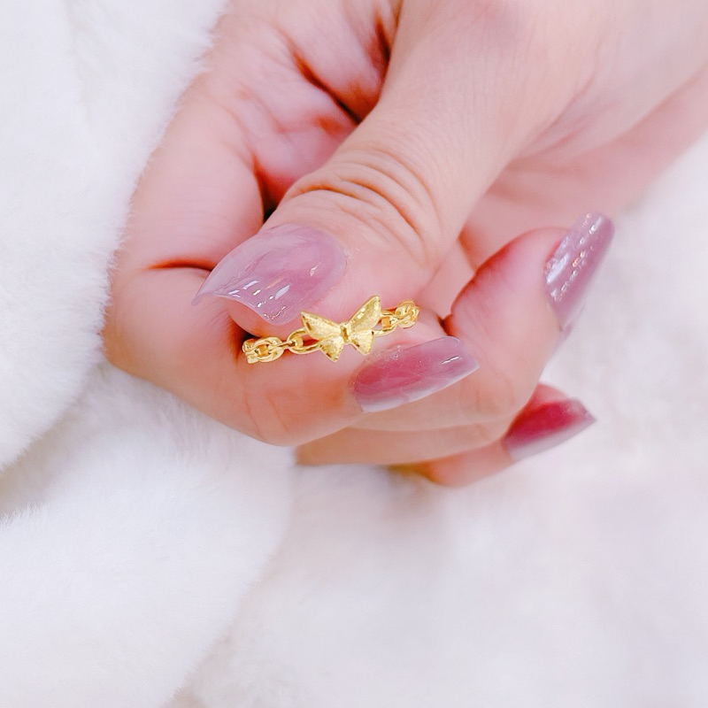 🧧銘峰銀樓🧧 純金9999 5G工藝 黃金蝴蝶造型戒指 (活動戒圍) 355953222 / 355963222 | 蝦皮購物