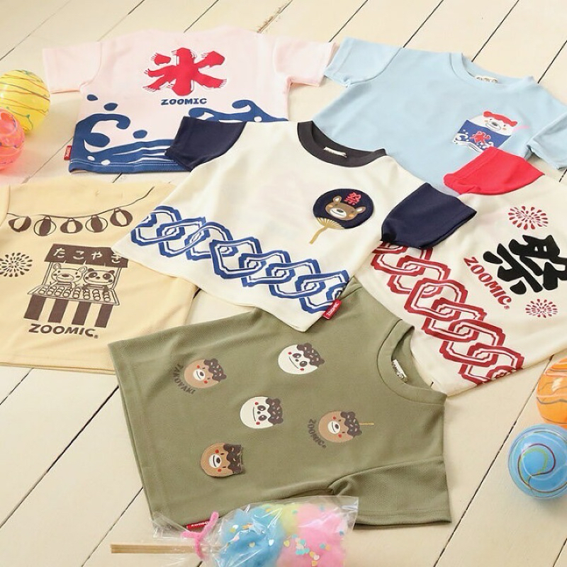 現貨-日系童裝 Zoomic 25年 夏款 接觸冷感 夏日祭典系列上衣 | 蝦皮購物