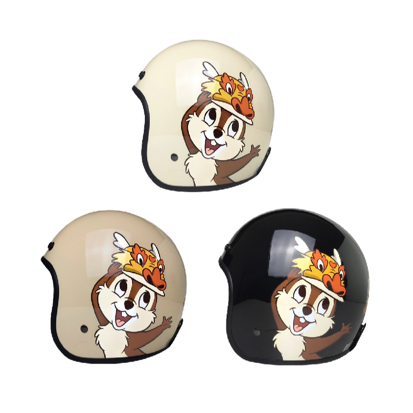 EVO CA-309 CA309 安全帽 龍年奇奇蒂蒂 多色可選 奇奇蒂蒂 聯名款 復古帽 金屬插扣 半拆洗 半罩 | 蝦皮購物