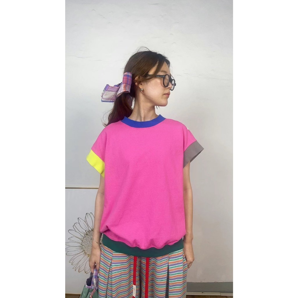 【mina日韓服飾】正韓4N5 2025 春夏新款【撞色棉T】 | 蝦皮購物