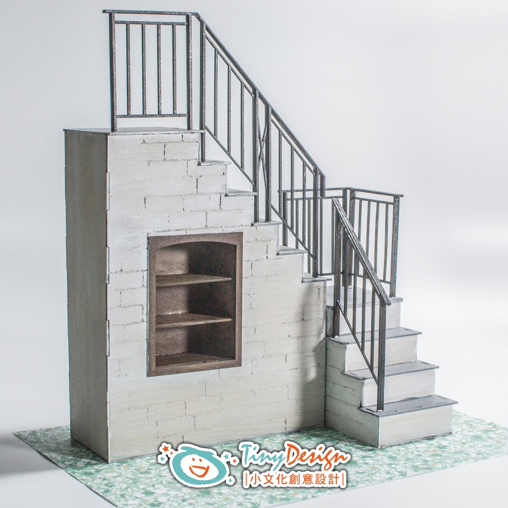 【預購】DIY商品：1/12樓梯場景 模型 收藏 微縮 袖珍 迷你 娃用 娃娃屋 黏土娃 ob11 bjd | 蝦皮購物