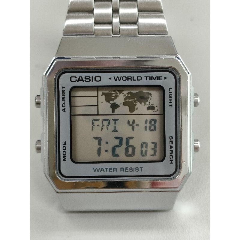 CASIO方形電子錶(型號：3437 A500W) | 蝦皮購物