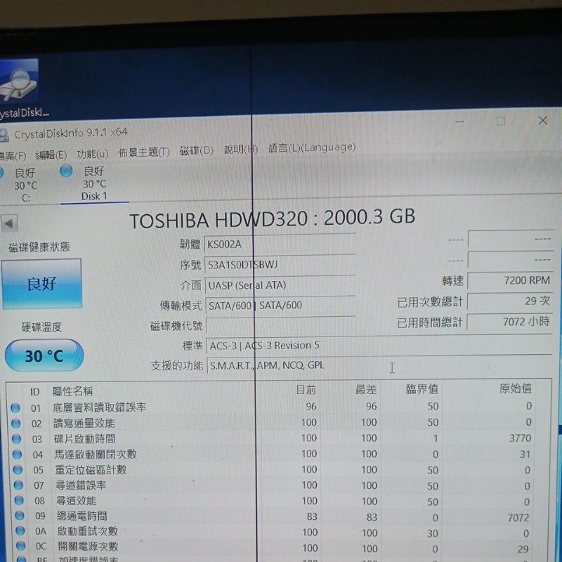 出售九成九新保固內Toshiba 2T 紅標硬碟 | 蝦皮購物
