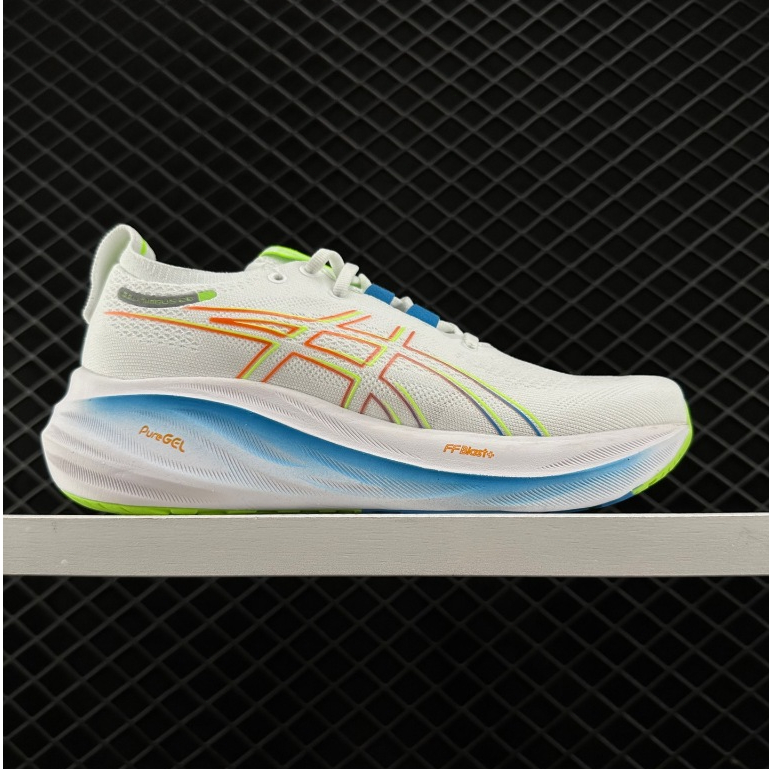 Asics GEL-NIMBUS 26 跑步鞋 白藍 減震緩震 慢跑鞋 支撐穩定 防滑耐磨 1011B794-100 | 蝦皮購物