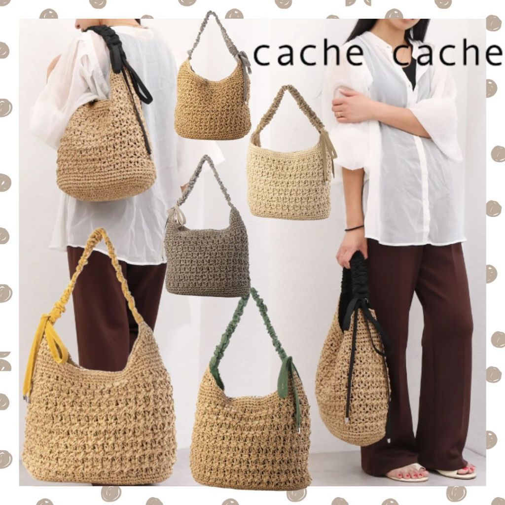 現貨在台 UNBILLION cache cache HOBO 草編包 編織包 沙灘包 肩背包 緞帶包 手提包 斜背包 | 蝦皮購物