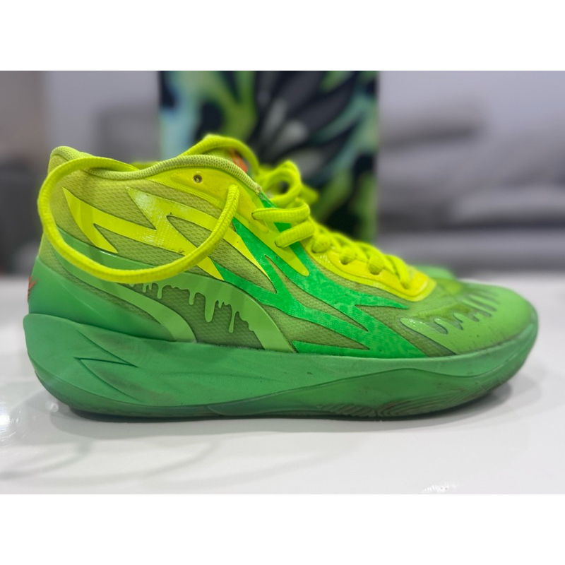 PUMA MB.02 “Slime” LaMelo Ball x Nickelodeon 聯名籃球鞋 六成新 附原盒 | 蝦皮購物