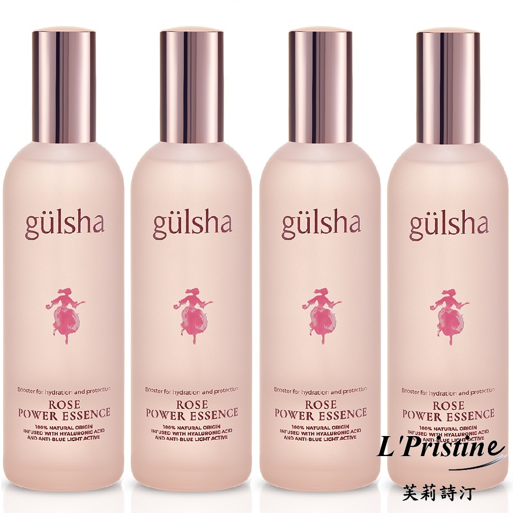 【gulsha古爾莎】玫瑰能量精華露 100ml 四瓶組/ 玻尿酸保濕精華水噴霧，亮白化妝水，玫瑰純露為基底肌膚彈潤光澤 | 蝦皮購物