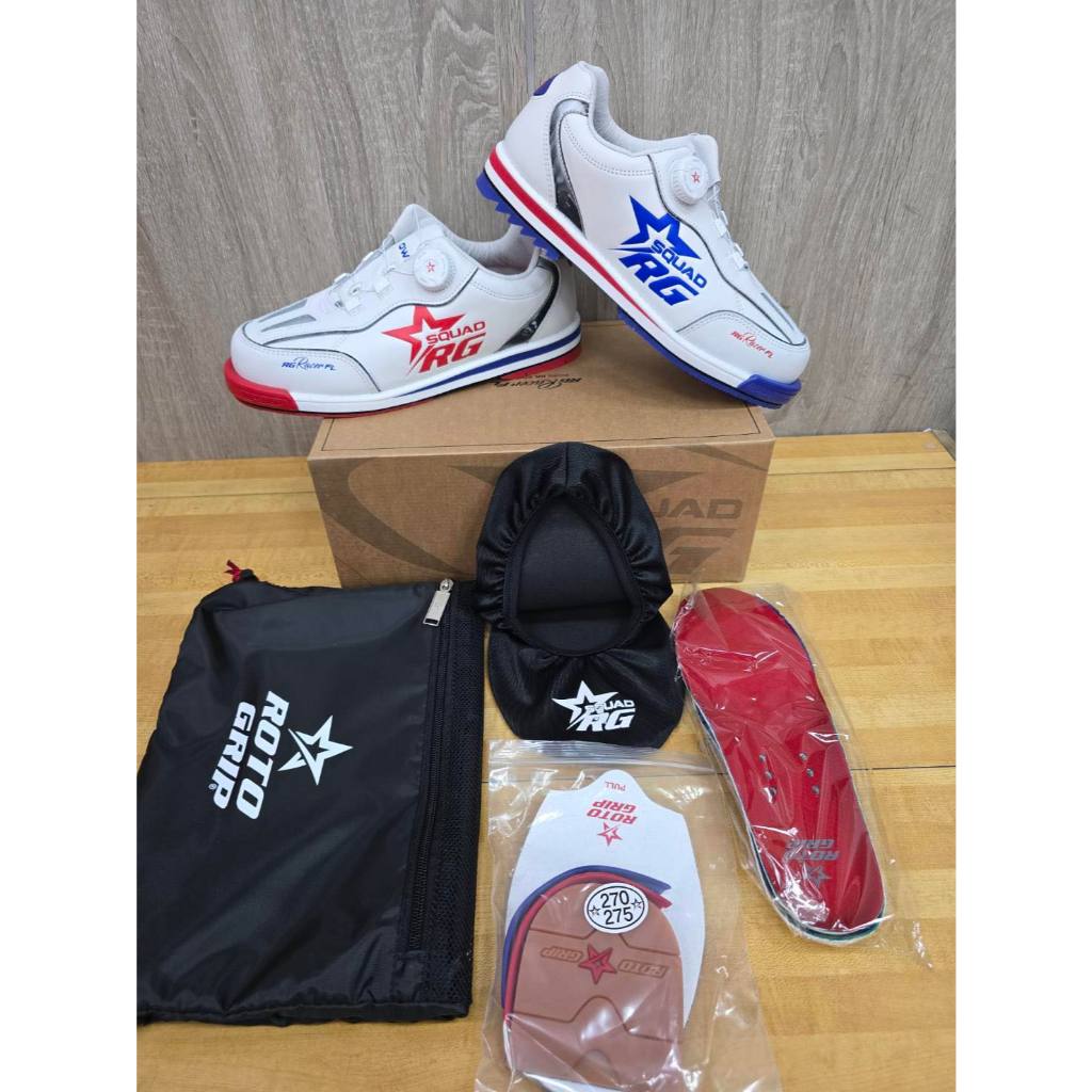 全方位保齡球專賣店【Roto Racer FL 紅藍白保齡球換底鞋 左右手皆可（頂級全配）尺寸：JP 22.5-29 | 蝦皮購物