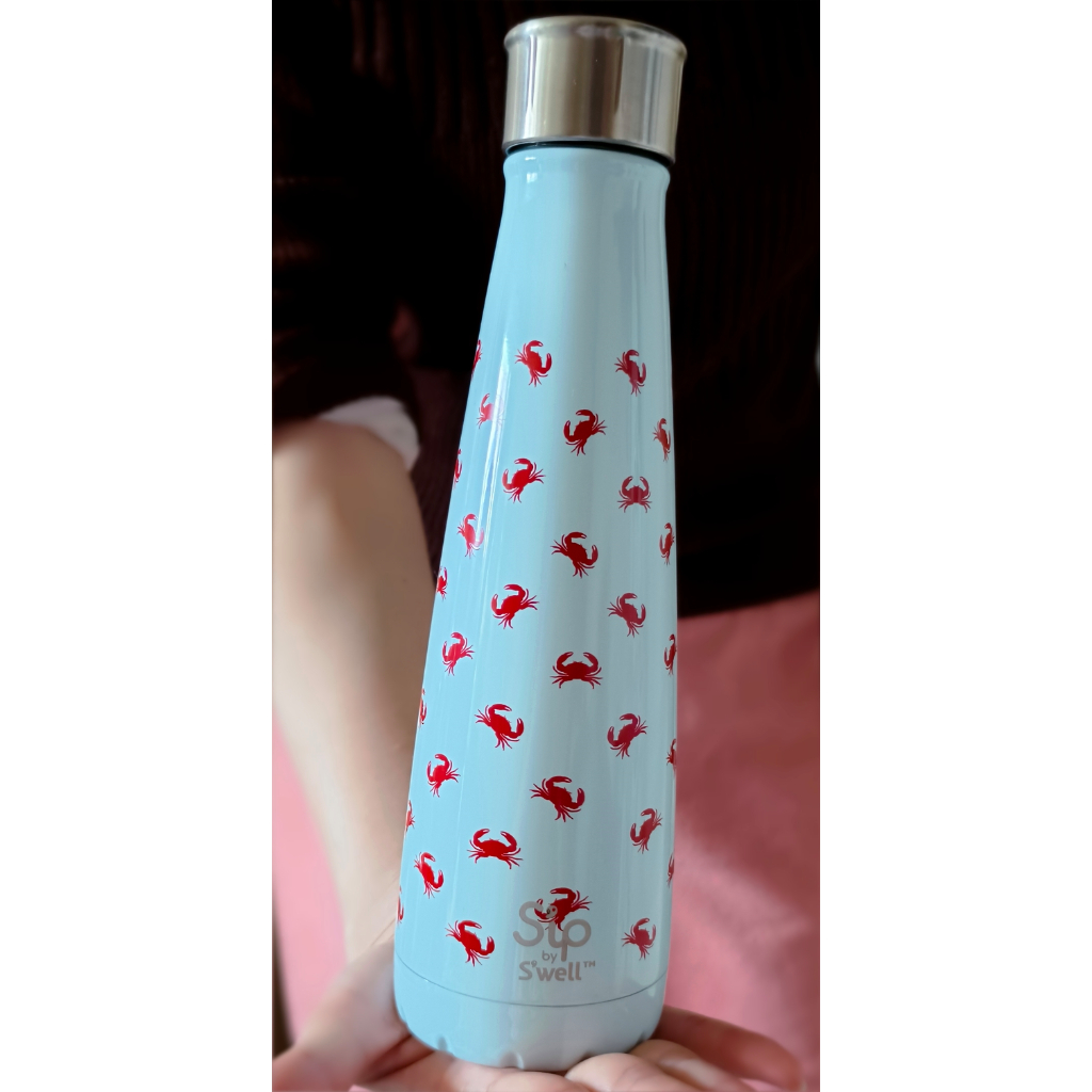Sip by S'well 藍色 紅色螃蟹 不鏽鋼保溫杯 冷水杯 隨型杯 15oz/450ml Sip by Swell | 蝦皮購物