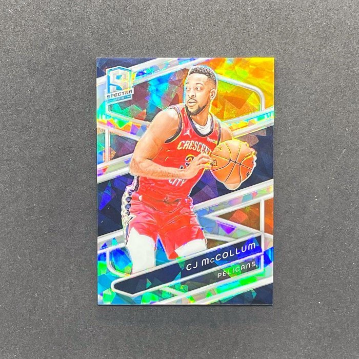 低限量49張厚版星體碎亮！CJ McCollum 光譜 Spectra Astral Ice Prizm版球員卡 NBA | 蝦皮購物