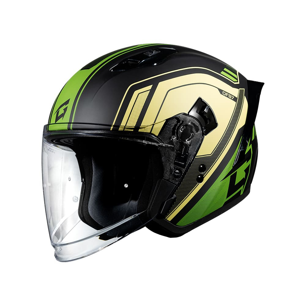 【SOL Helmets】GMAX OF-87 開放式安全帽 (公爵_消光黑/黃綠) | 蝦皮購物