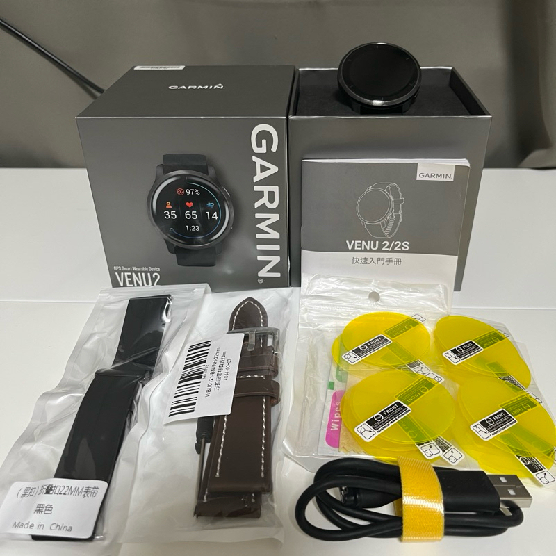 二手 Garmin venu2 45mm 智慧腕錶 黑 悠遊卡功能 | 蝦皮購物
