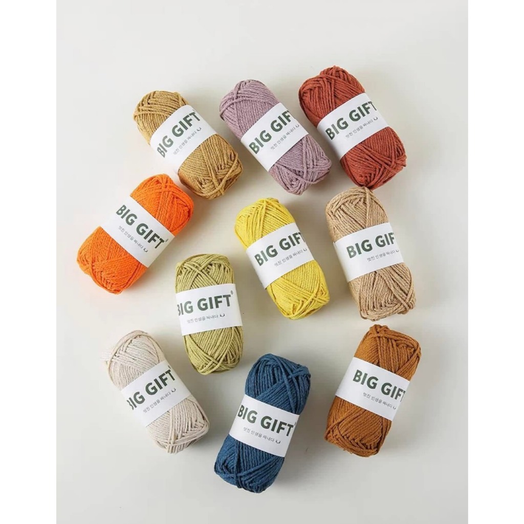 Calico yarn｜BIGGIFT 2mm空心棉線 台灣出貨 現貨 鉤針編織 棉線 毛線 包包編織 包袋編織線材 | 蝦皮購物