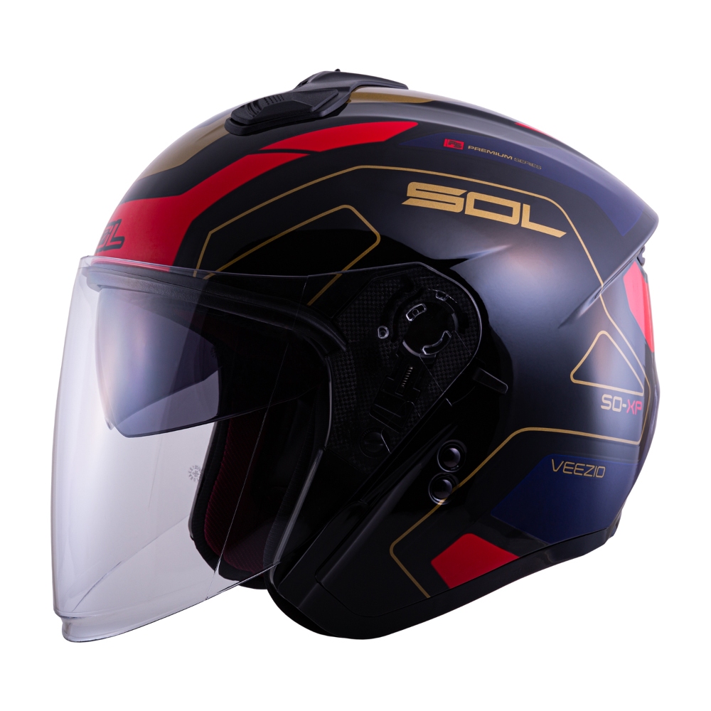 【SOL】SO-XP 領航員 黑紅金｜SOXP｜3/4罩｜開放式｜雙層鏡｜內墨鏡｜加長型鏡片｜安全帽｜SJ騎士館 | 蝦皮購物