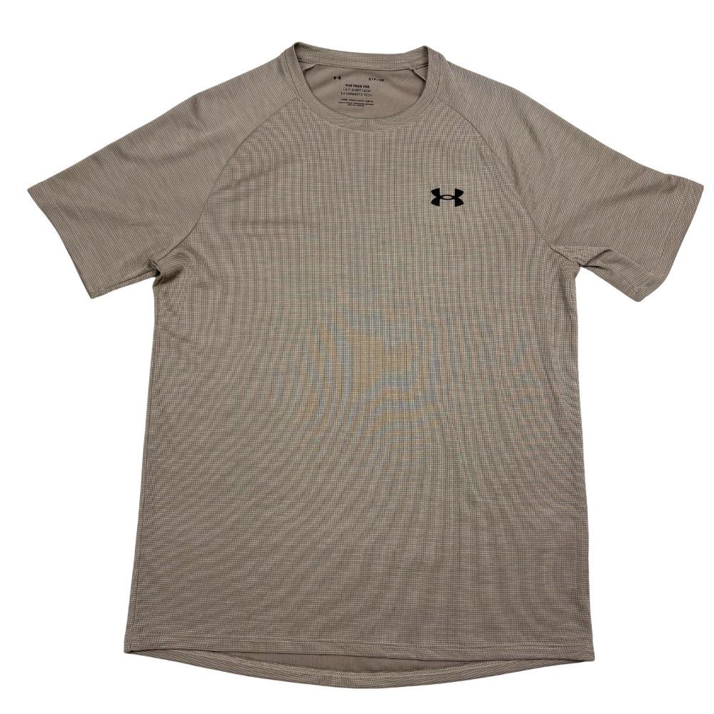 【JABOW運動生活館】Under Armour 男款 短T 沙色橫紋 1382796200 | 蝦皮購物