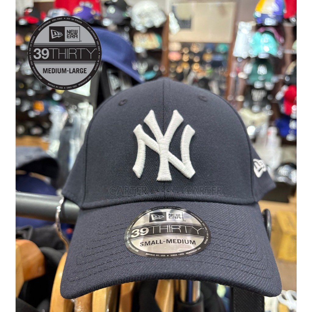 New Era MLB NY Yankees 39Thirty Navy 紐約洋基全封老帽3930深藍彈性帽韓國線後紐約 | 蝦皮購物