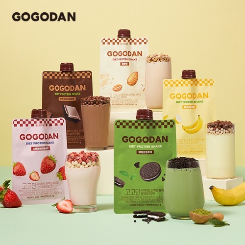 𝟮袋$𝟭𝟱𝟱𝟬整袋賣場🔥GOGODAN🇰🇷韓國蛋白奶昔 40g 代餐 高蛋白飲品 可可 草莓 香蕉 抹茶 | 蝦皮購物