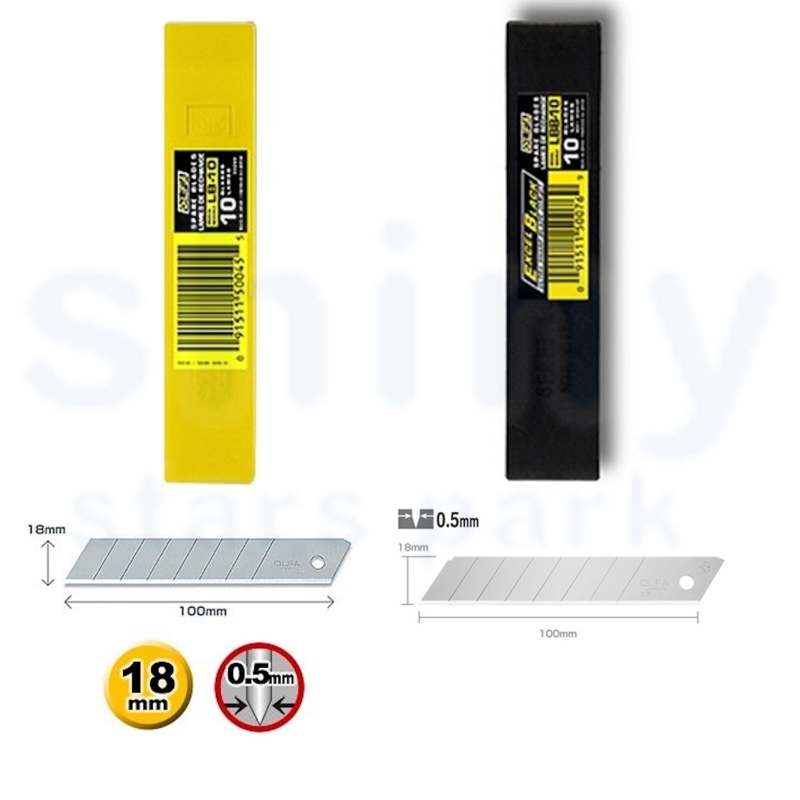 享亮文具樂園｜【OLFA】美工刀刀片 大型刀片 18mm 黑刃 10入 LB-10 LBB-10 | 蝦皮購物