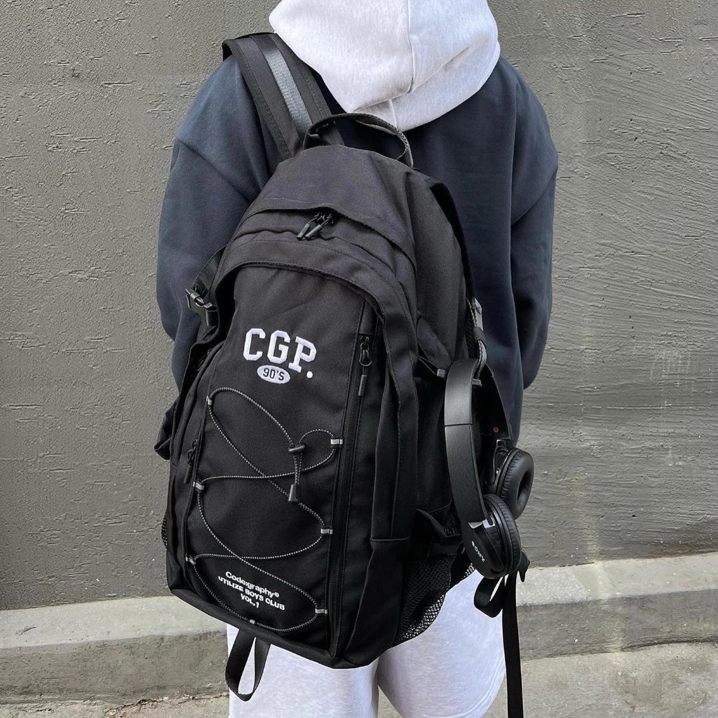 台現 CODEGRAPHY CGP LOGO 後背包 大容量雙肩包 Hoshi同款 雙肩背包 CGP書包 韓國代購 | 蝦皮購物