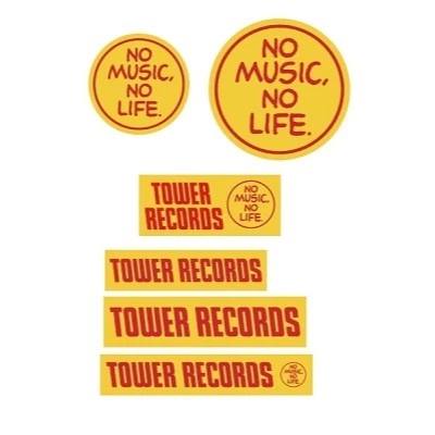 全新 現貨 TOWER RECORDS 正版周邊貼紙 經典黃紅 六張一組 日本唱片行紀念品 TOWER RECORD | 蝦皮購物