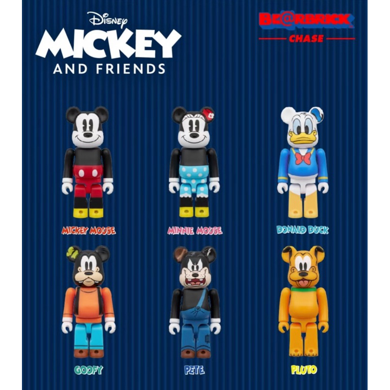 Be@rbrick Disney CHASE MICKEY MOUSE & FRIENDS 100% | 蝦皮購物