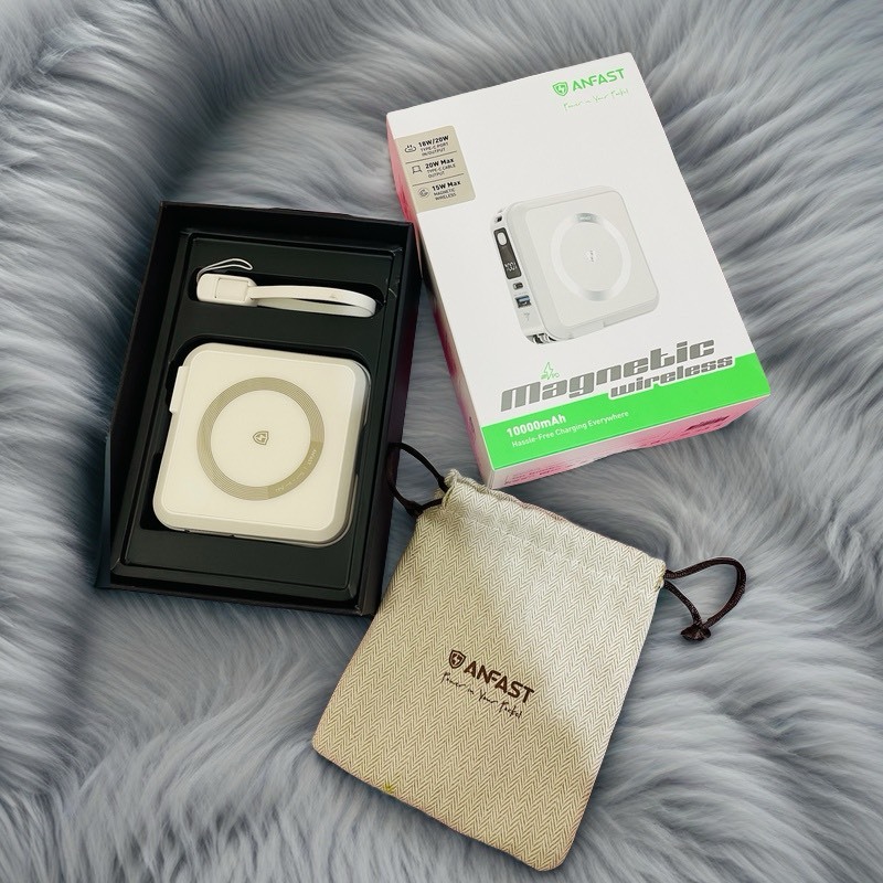 [ANFAST 5合一行動充 磁吸快充 隨沖隨行] 自帶雙線 行動充電器 折疊式插頭 無線充電 便利充電 | 蝦皮購物