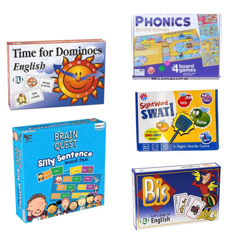 Silly sentence 愚蠢英語句型Phonics Board Games/ SWAT/ Dominoes | 蝦皮購物
