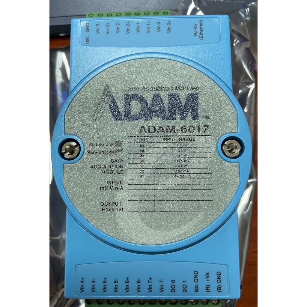 研華科技Advantech ADAM-6017 8AI/2DO IoT Modbus 乙太網遠端I/O類比輸入(有拆封) | 蝦皮購物